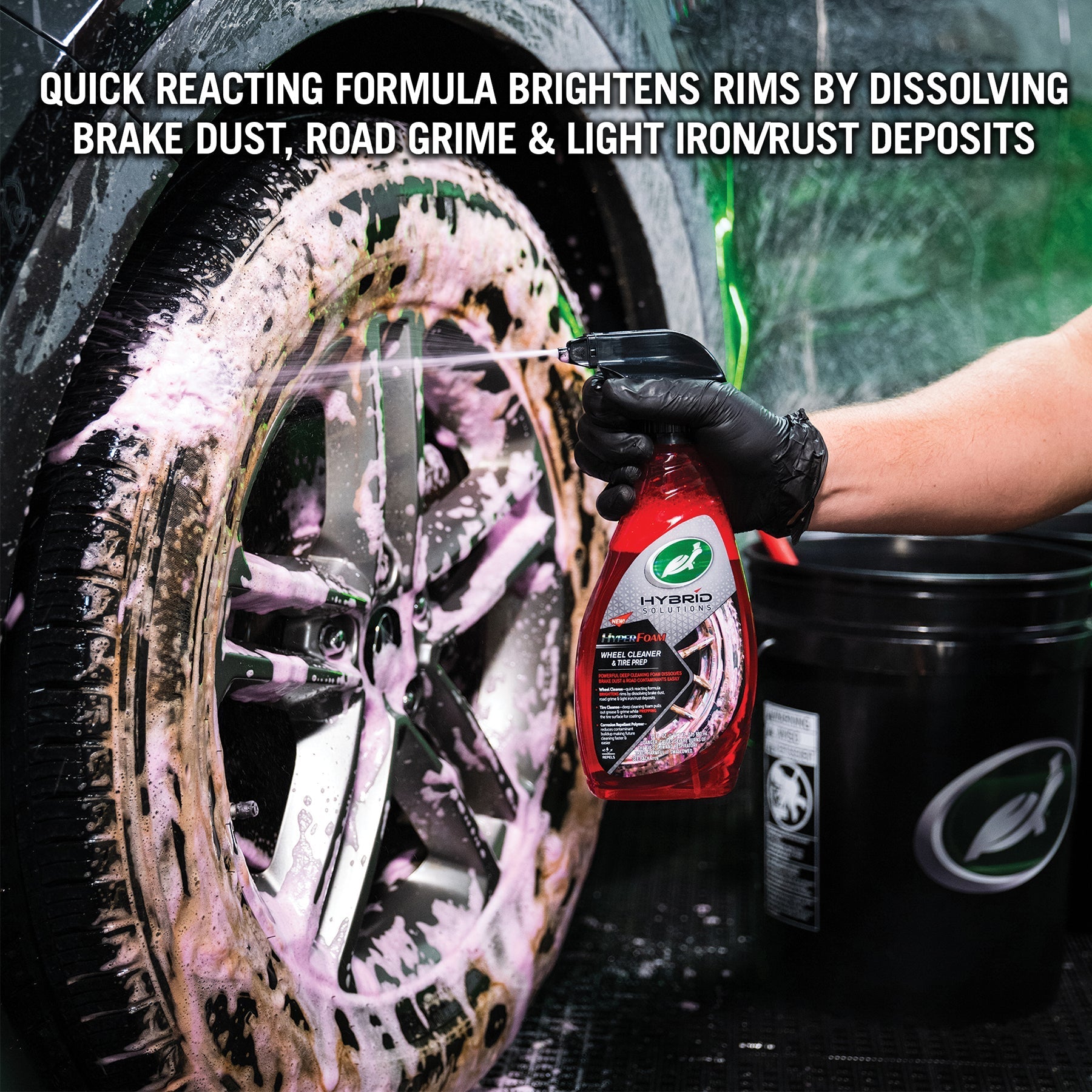 Turtle Wax Hybrid Solutions Hyper Foam Wheel Cleaner & Tyre Prep 680ml